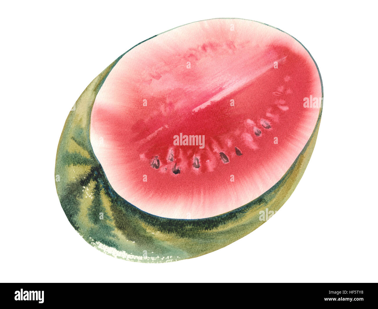 Drawing watermelon slice on Cut Out Stock Images & Pictures - Alamy