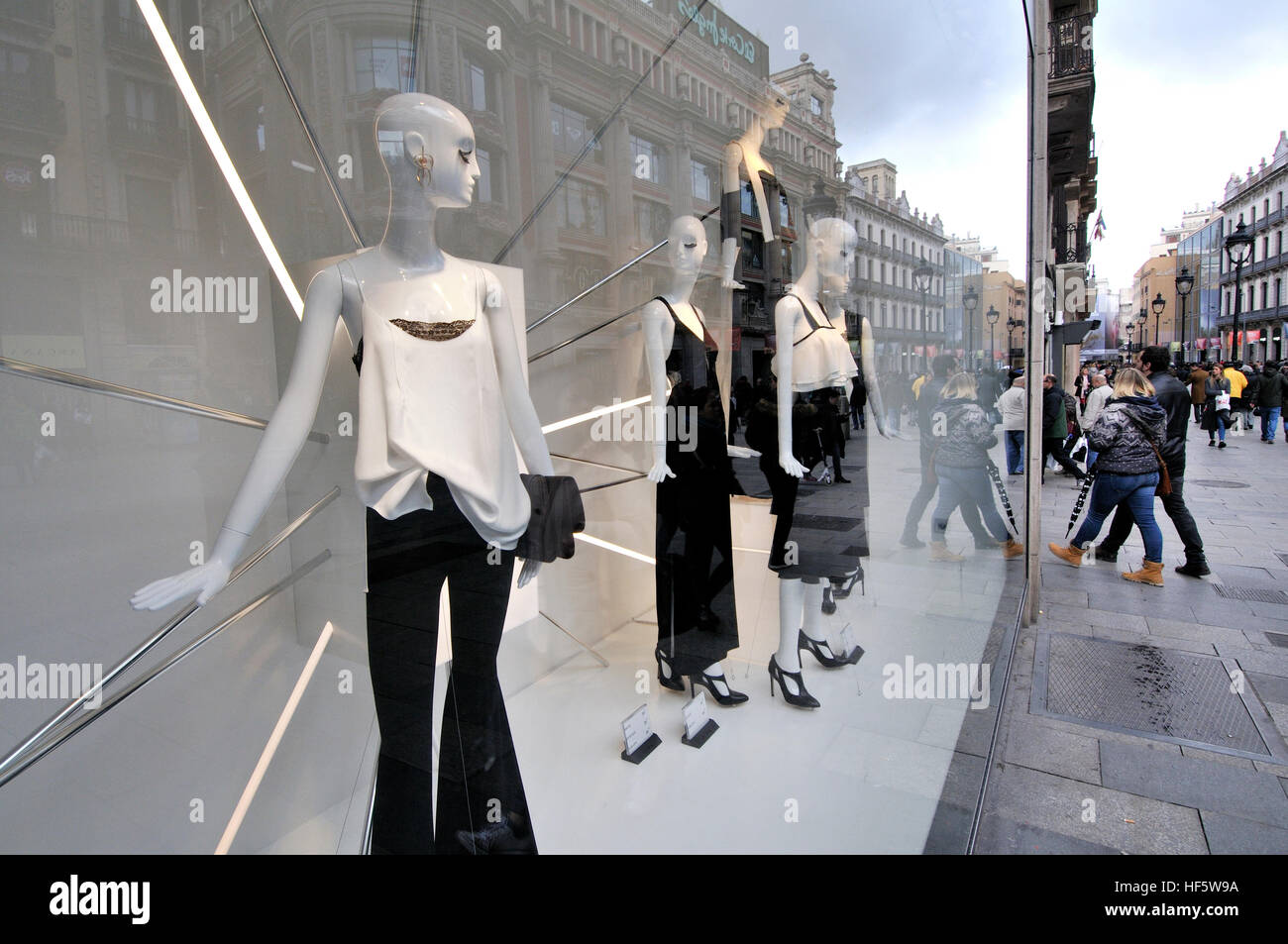 Shop window of clothing store. Barcelona, Catalonia, Spain Stock Photo ...