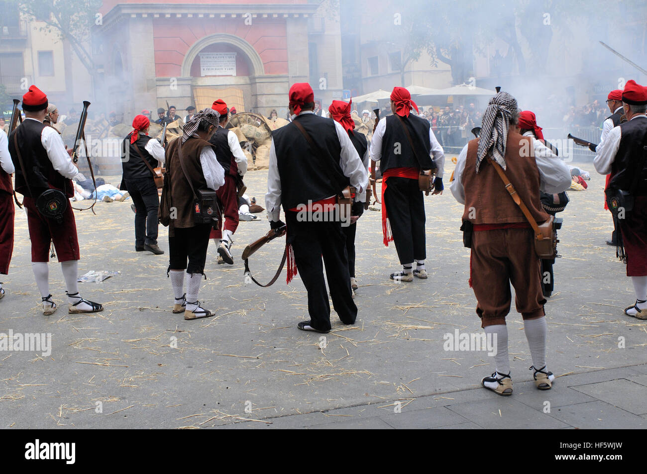 Dramatized representation of the revolt of the soldiers of 1870. Square ...