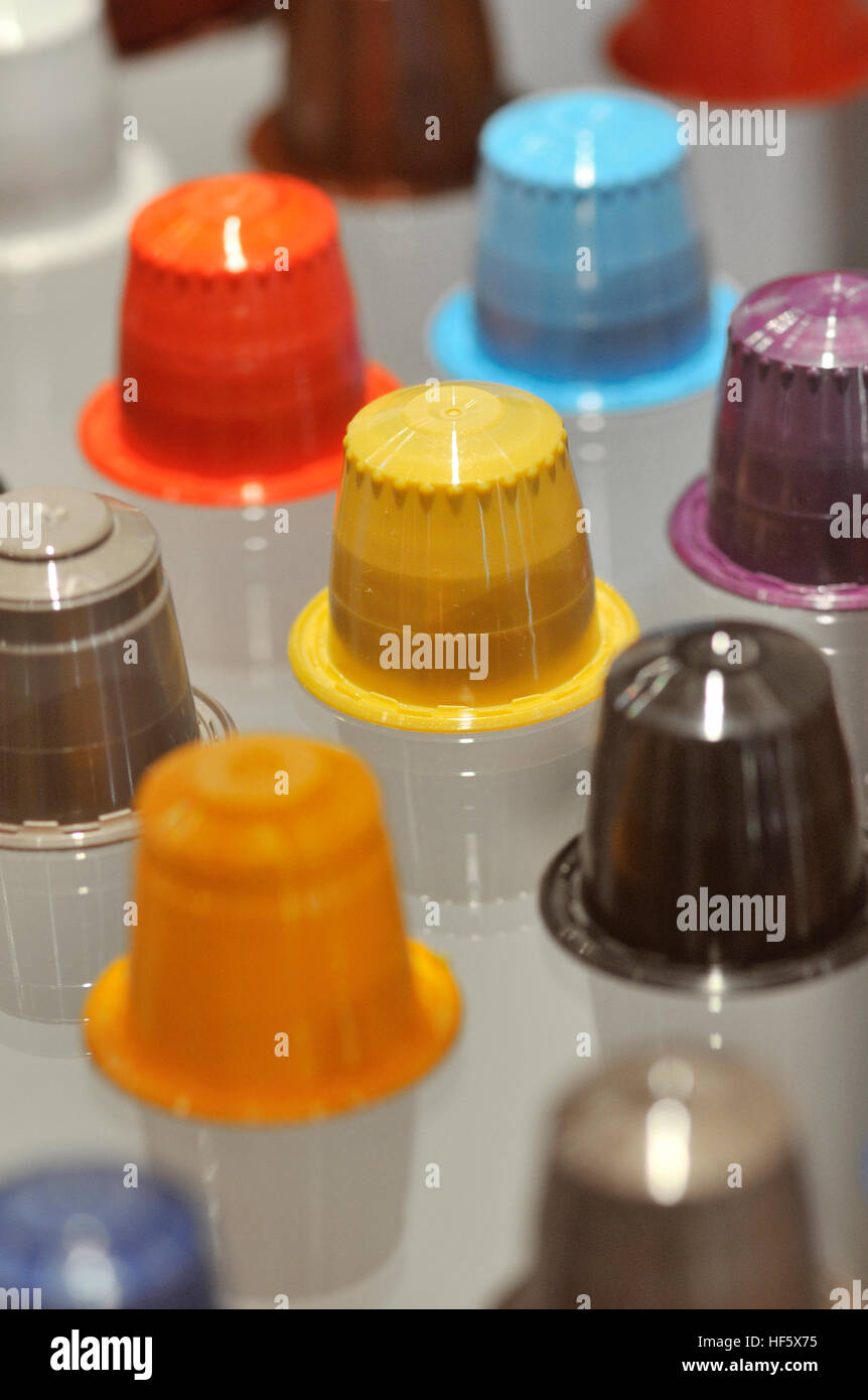 Single-serve coffee container Stock Photo - Alamy