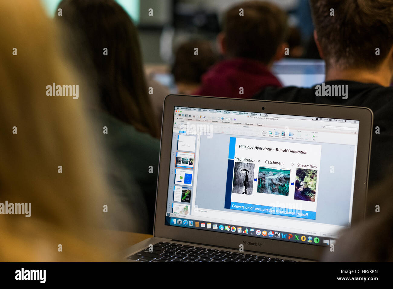 College students using laptops in class hi-res stock photography and ...