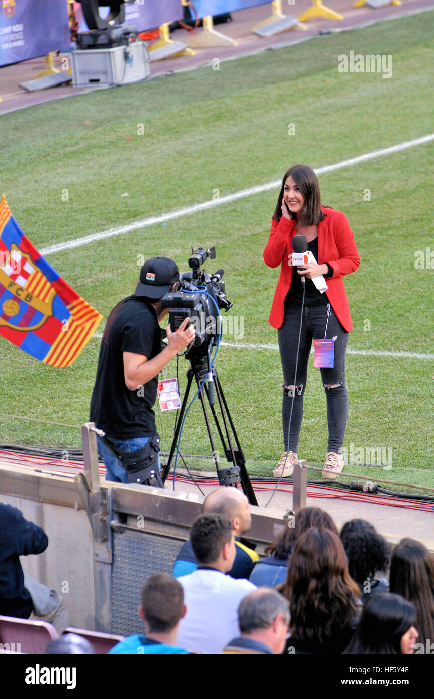 Barcelona Football club . Camp Nou stadium. Les Corts district ...