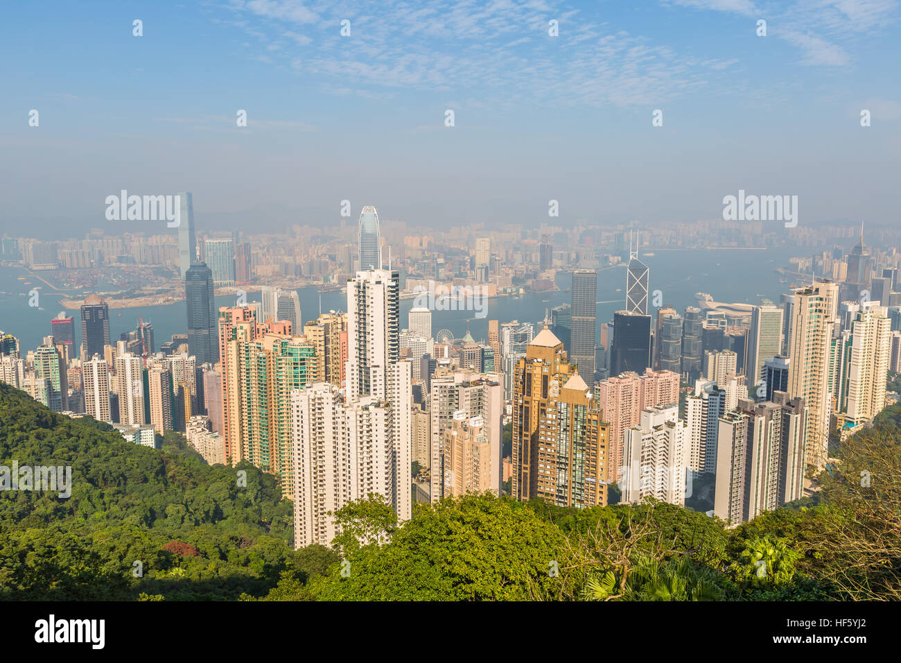Victoria Peak aerial view Stock Photo - Alamy