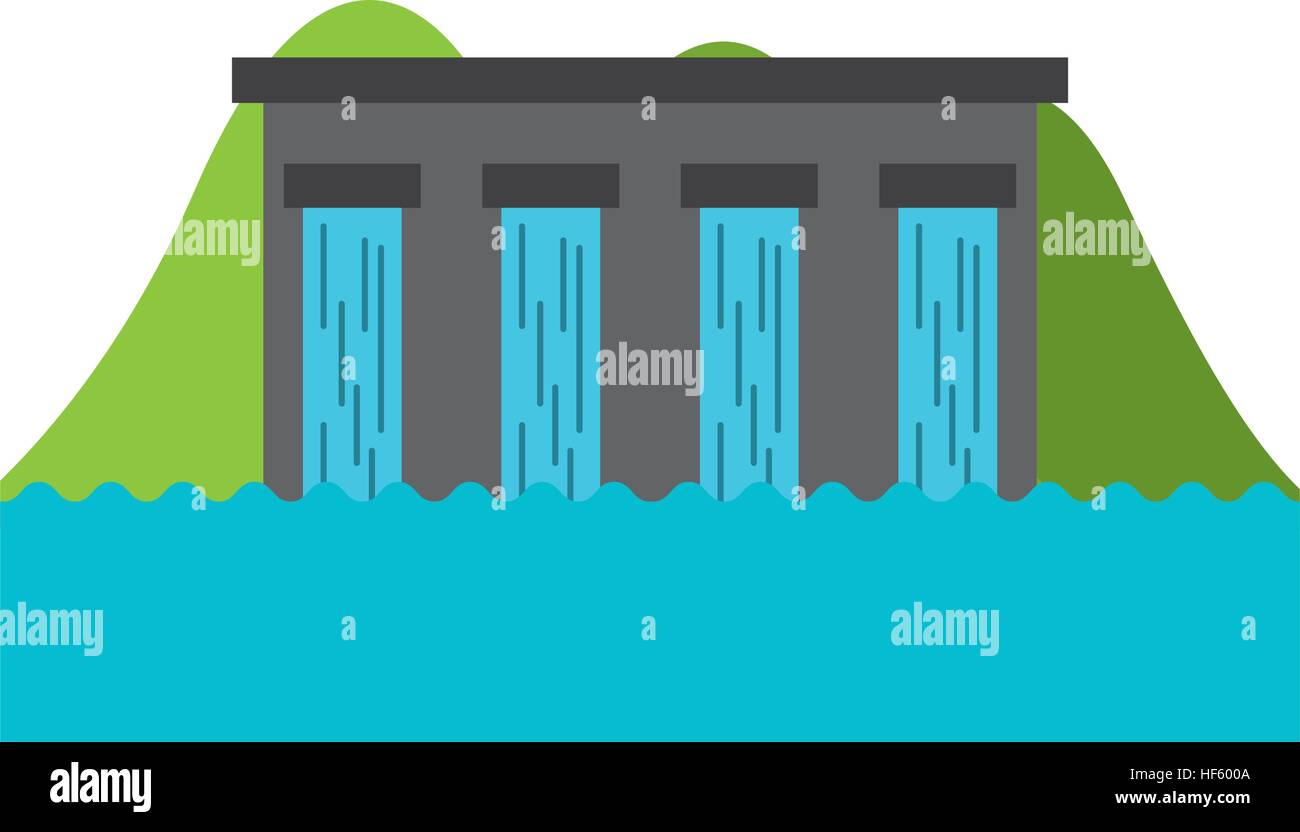 hydroelectric dam isolated icon vector illustration design Stock Vector ...