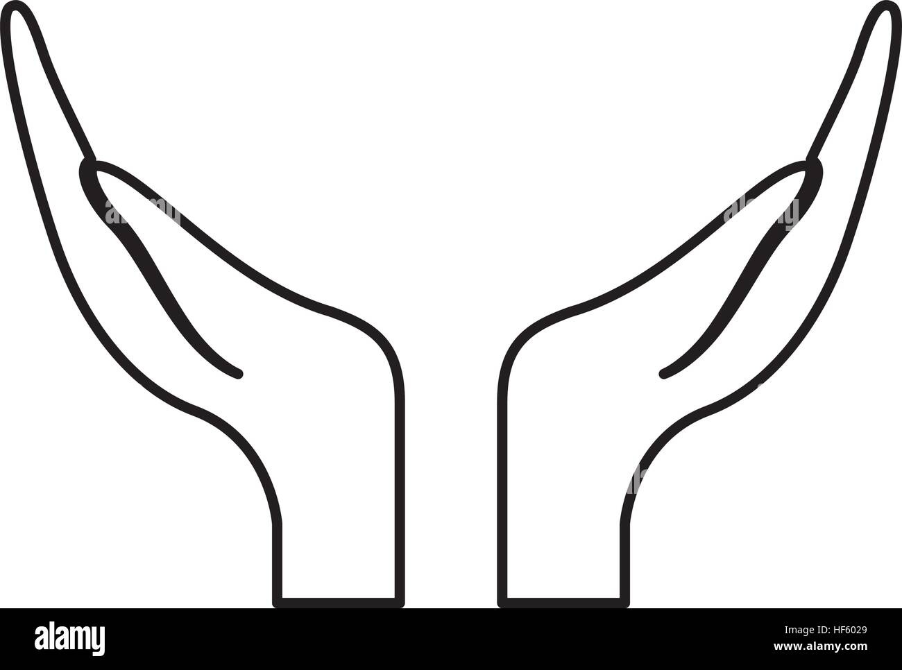 hand human protection symbol vector illustration design Stock Vector ...