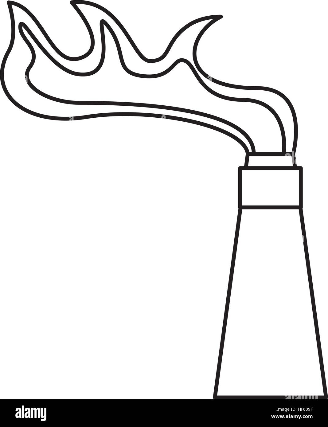 Refining plant chimney isolated icon vector illustration design Stock ...