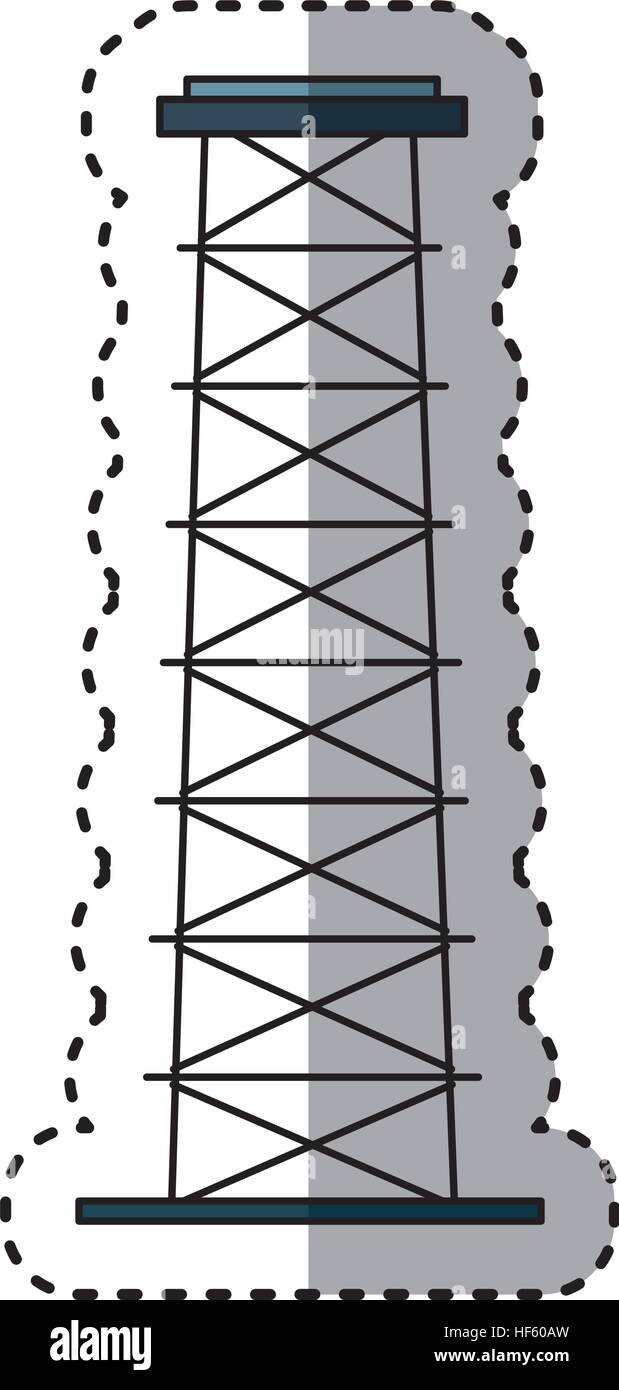 Refining plant tower isolated icon vector illustration design Stock ...