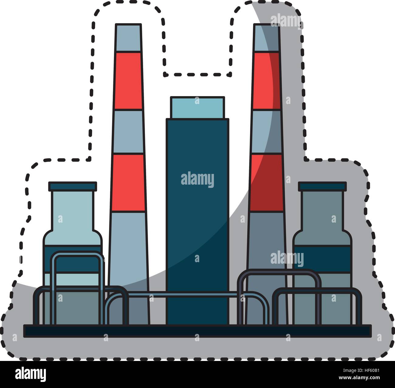 Refining plant isolated icon vector illustration design Stock Vector ...