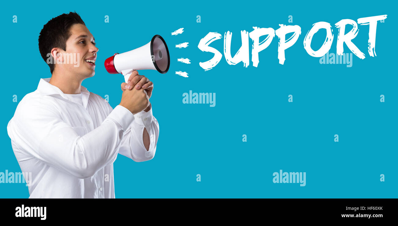 Support help problem customer service business concept young man ...