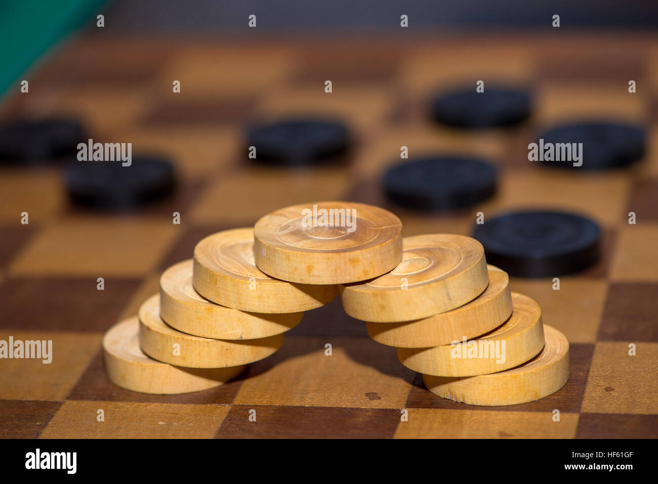 board with dams game Stock Photo - Alamy