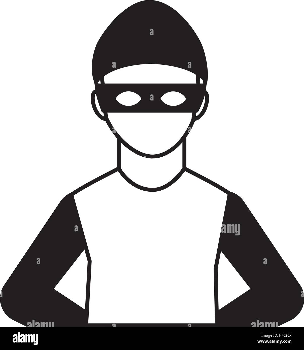 hacker avatar character isolated icon vector illustration design Stock ...