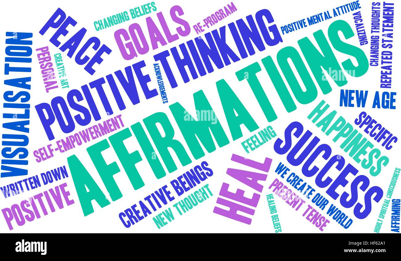 Affirmations word cloud on a white background Stock Vector Image & Art ...