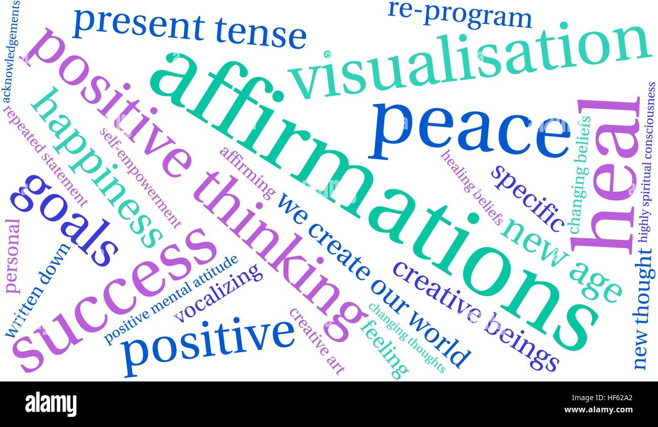 Affirmations word cloud on a white background Stock Vector Image & Art ...
