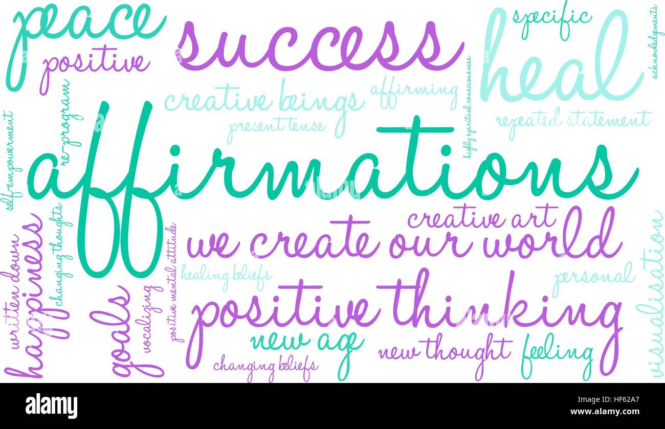 Affirmations word cloud on a white background Stock Vector Image & Art ...