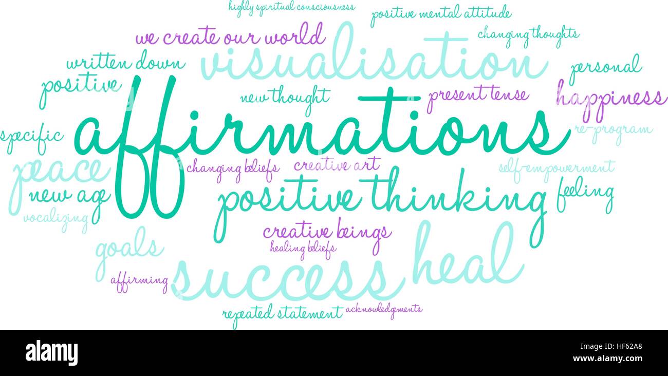 Affirmations word cloud on a white background Stock Vector Image & Art ...