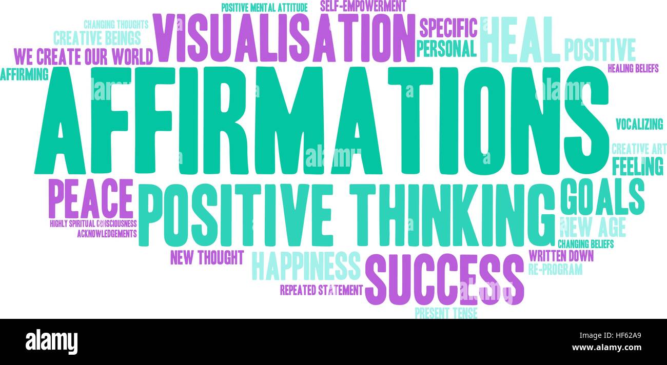 Affirmations word cloud on a white background Stock Vector Image & Art ...