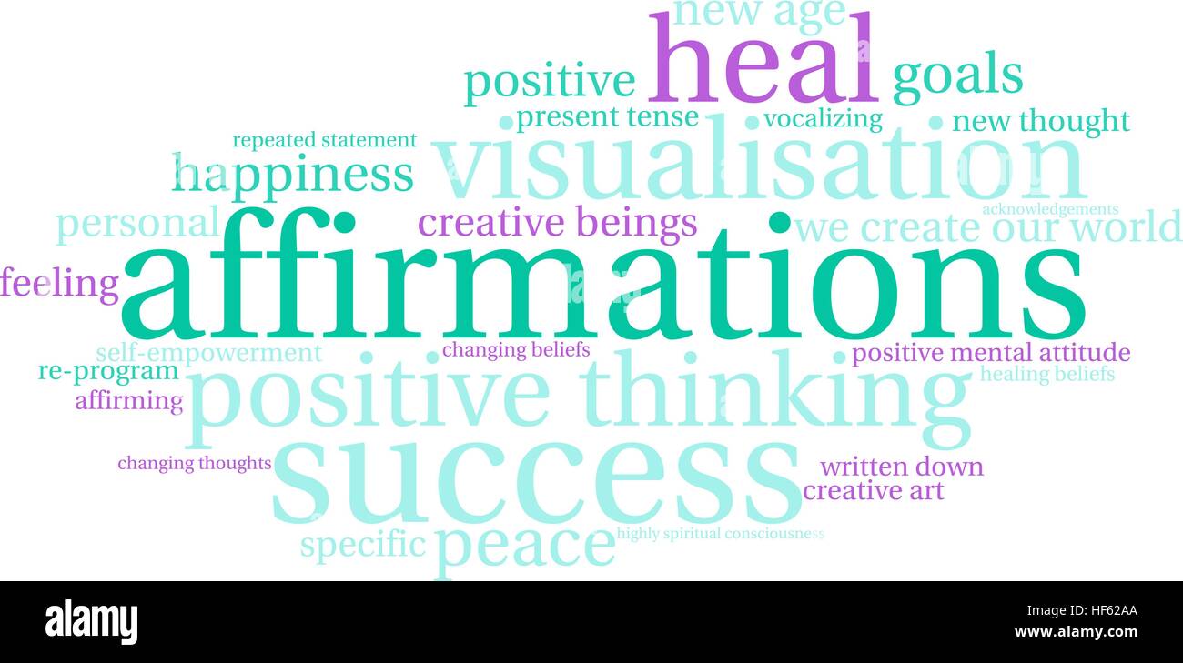 Affirmations word cloud on a white background Stock Vector Image & Art ...