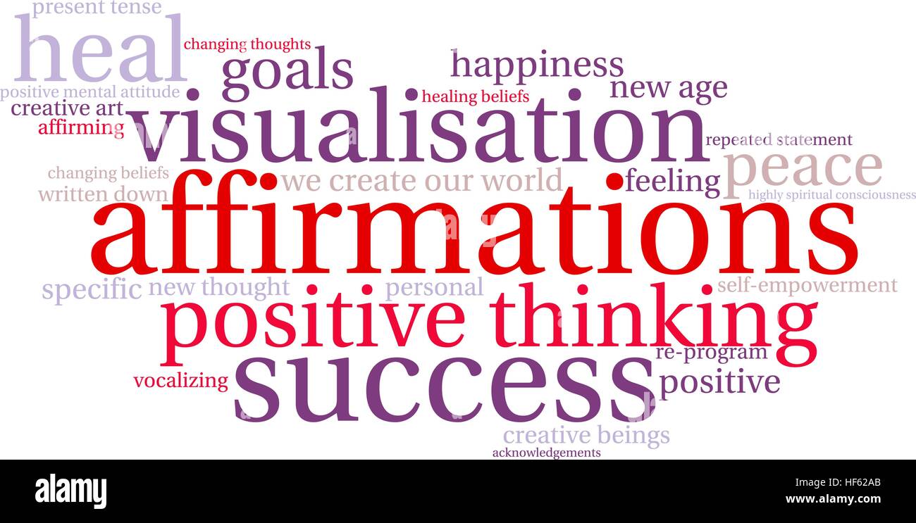 Affirmations word cloud on a white background Stock Vector Image & Art ...