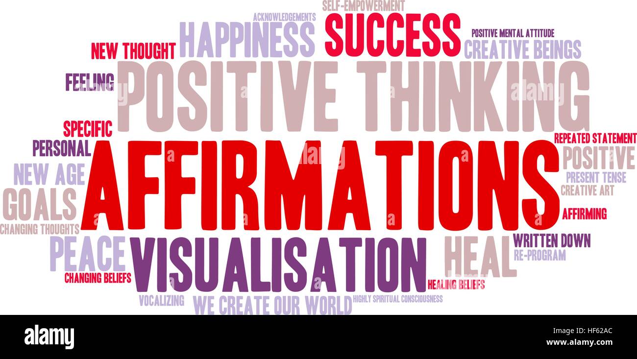Affirmations word cloud on a white background Stock Vector Image & Art ...
