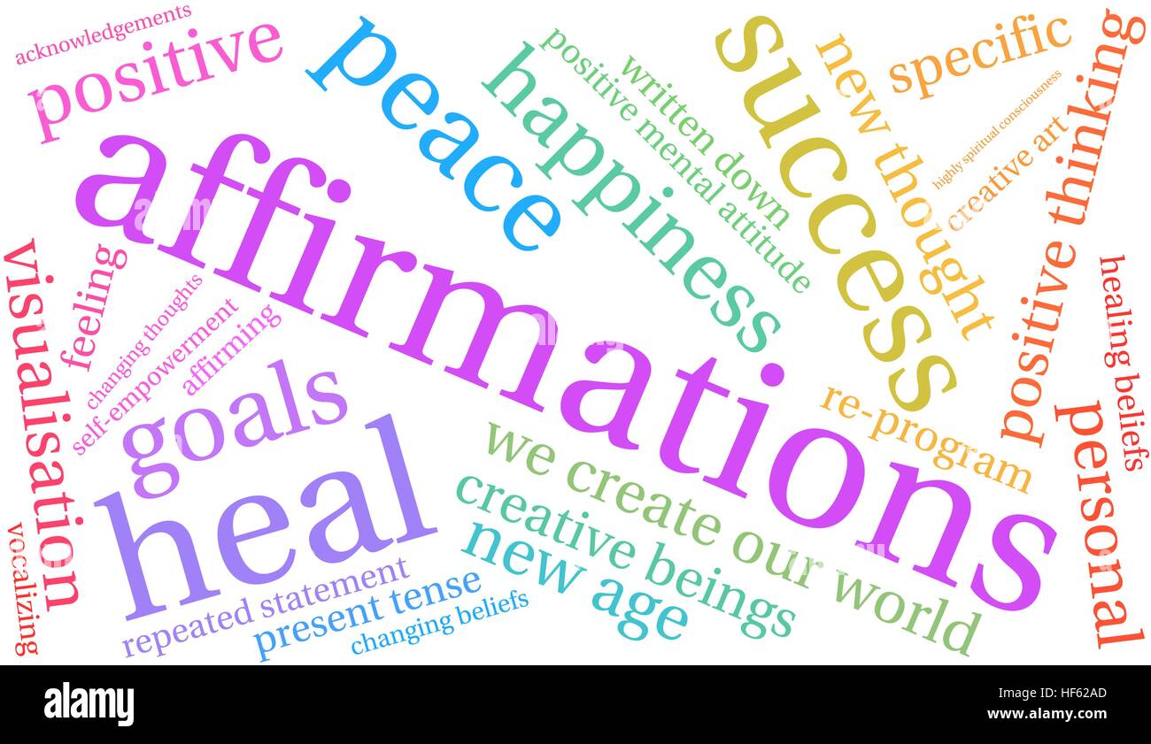 Affirmations word cloud on a white background Stock Vector Image & Art ...