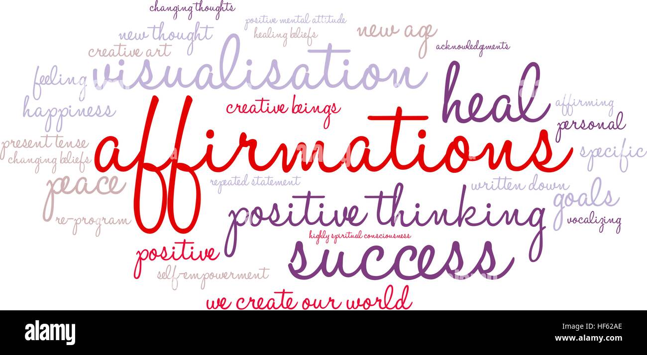 Affirmations word cloud on a white background Stock Vector Image & Art ...