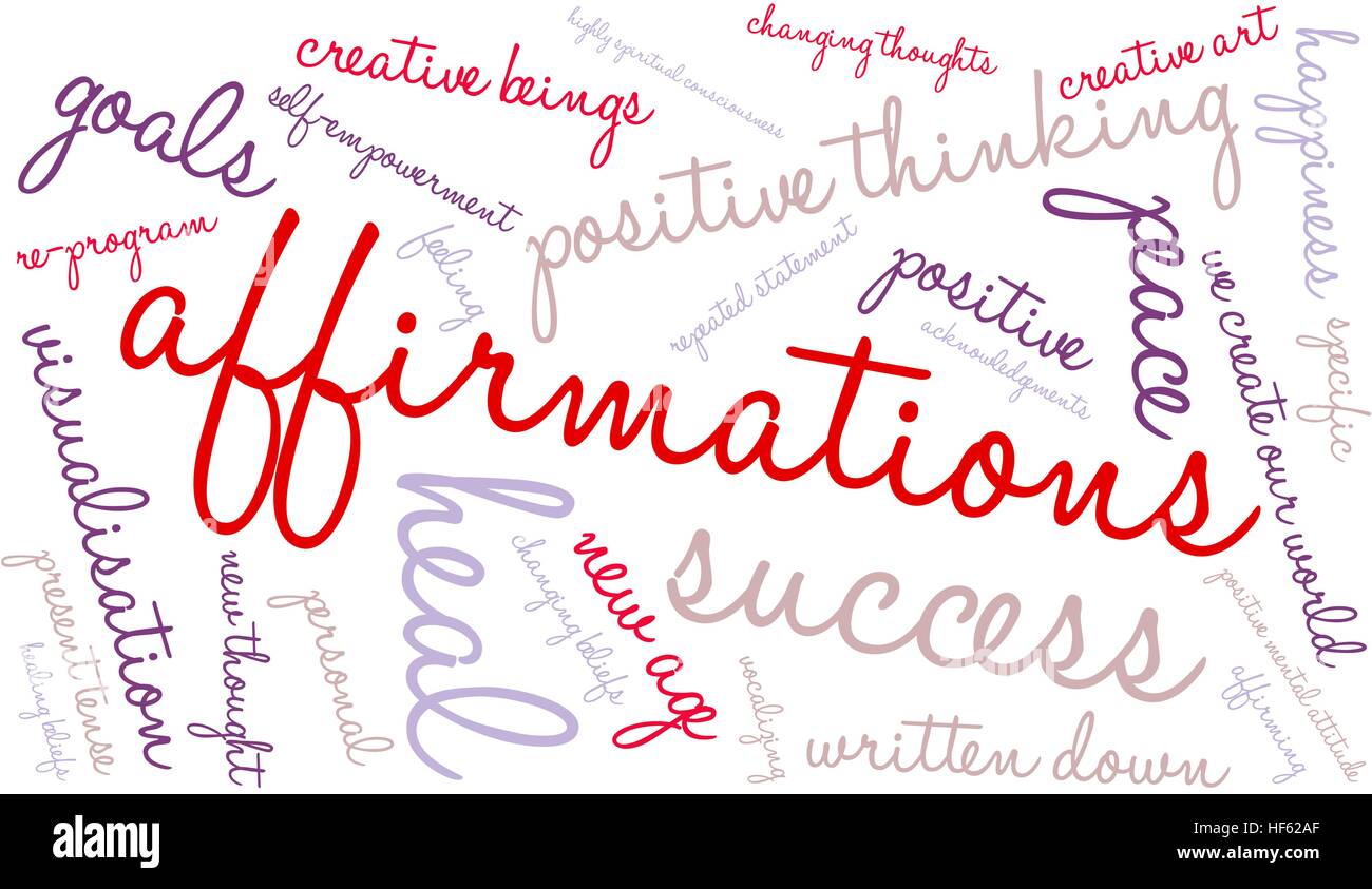 Affirmations word cloud on a white background Stock Vector Image & Art ...