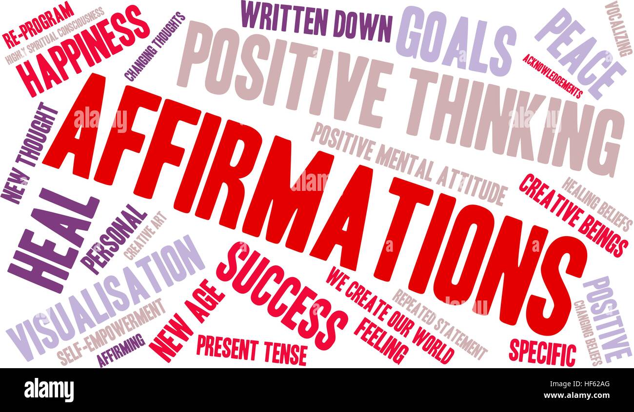 Affirmations word cloud on a white background Stock Vector Image & Art ...