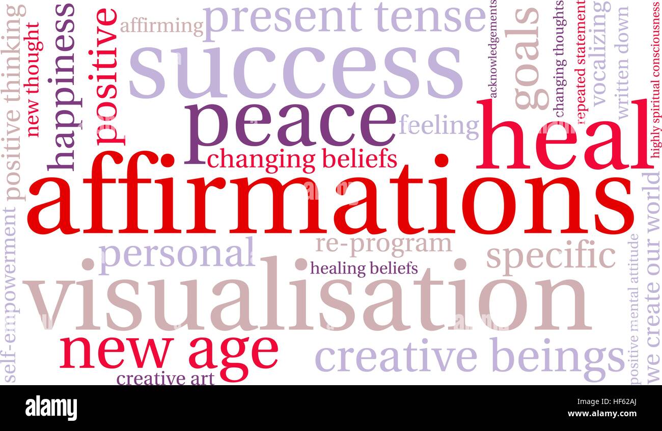 Affirmations word cloud on a white background Stock Vector Image & Art ...