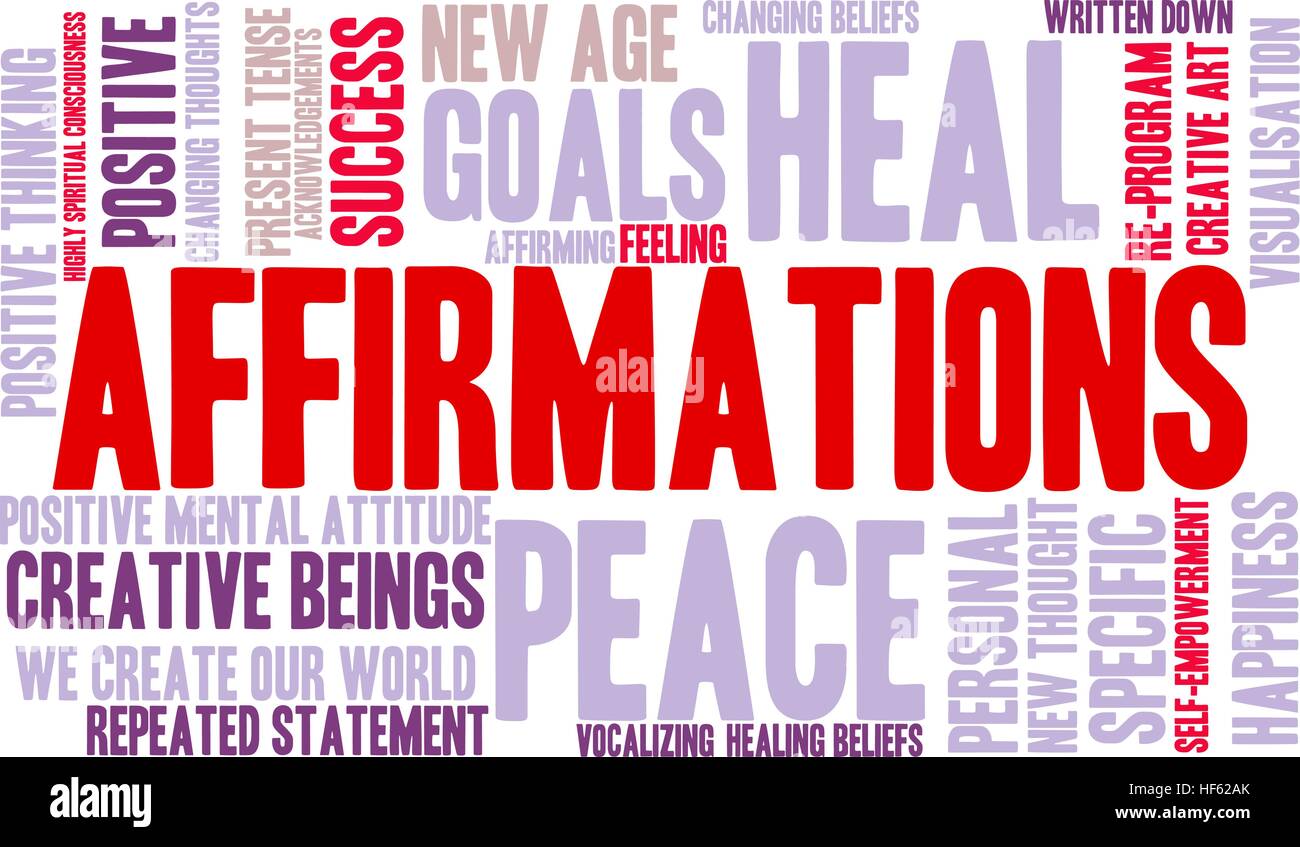 Affirmations word cloud on a white background Stock Vector Image & Art ...