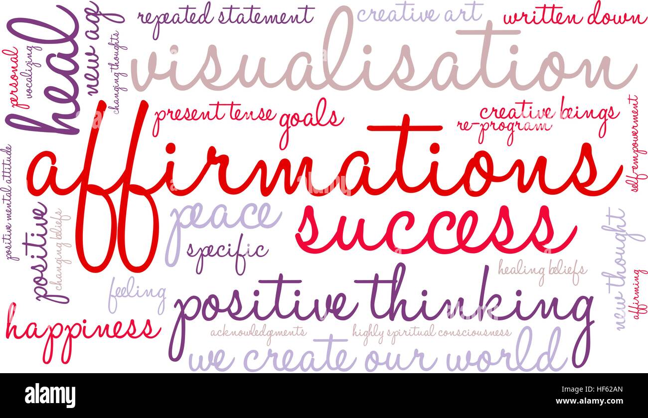 Affirmations word cloud on a white background Stock Vector Image & Art ...
