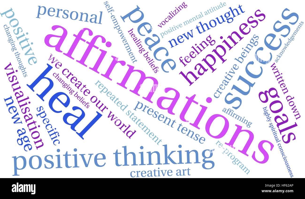 Affirmations word cloud on a white background Stock Vector Image & Art ...