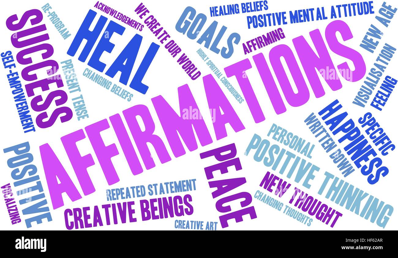 Affirmations word cloud on a white background Stock Vector Image & Art ...