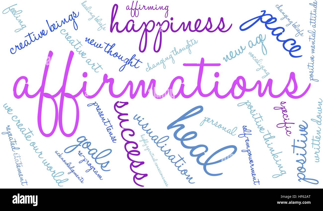 Affirmations word cloud on a white background Stock Vector Image & Art ...