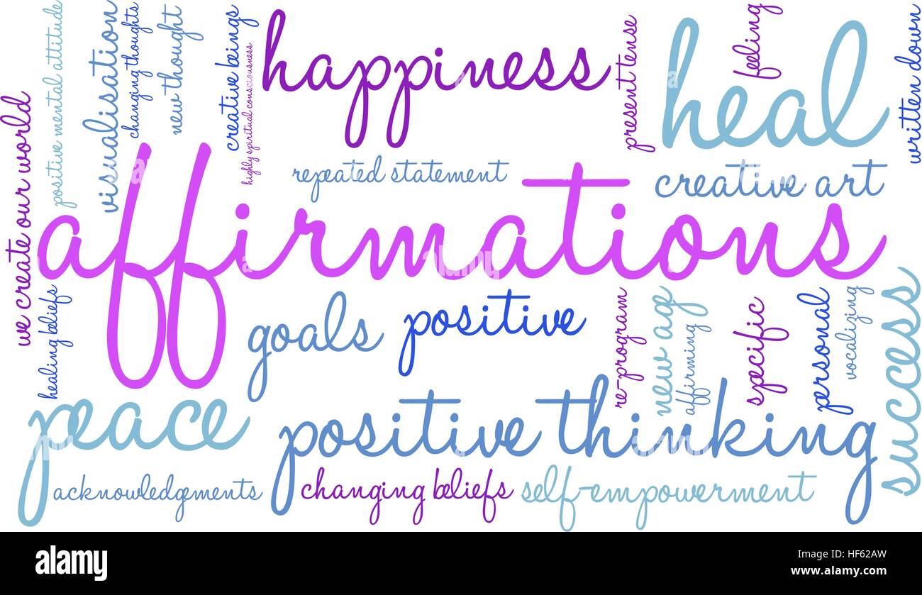 Affirmations word cloud on a white background Stock Vector Image & Art ...