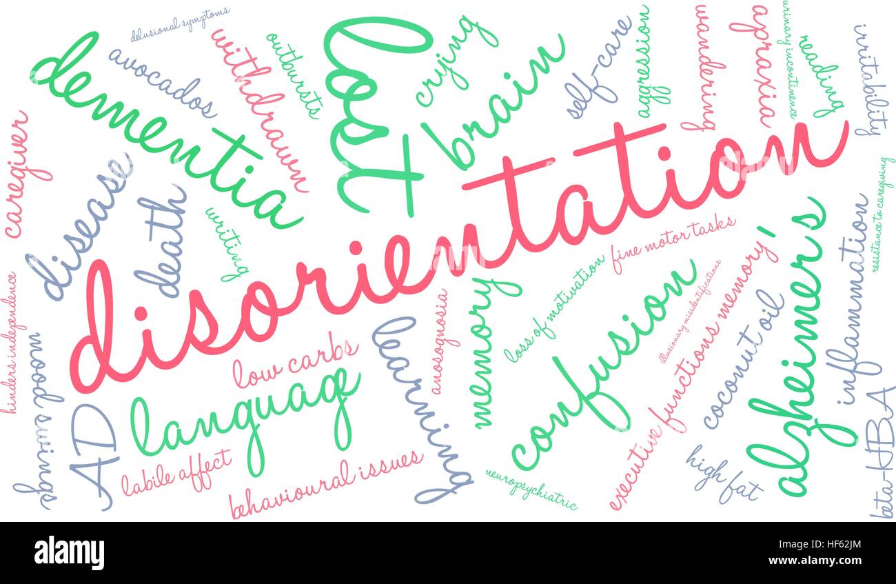 Disorientation word cloud on a white background Stock Vector Image ...