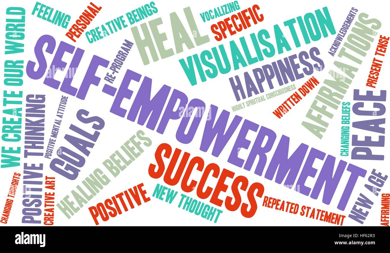 Self Empowerment word cloud on a white background Stock Vector Image ...