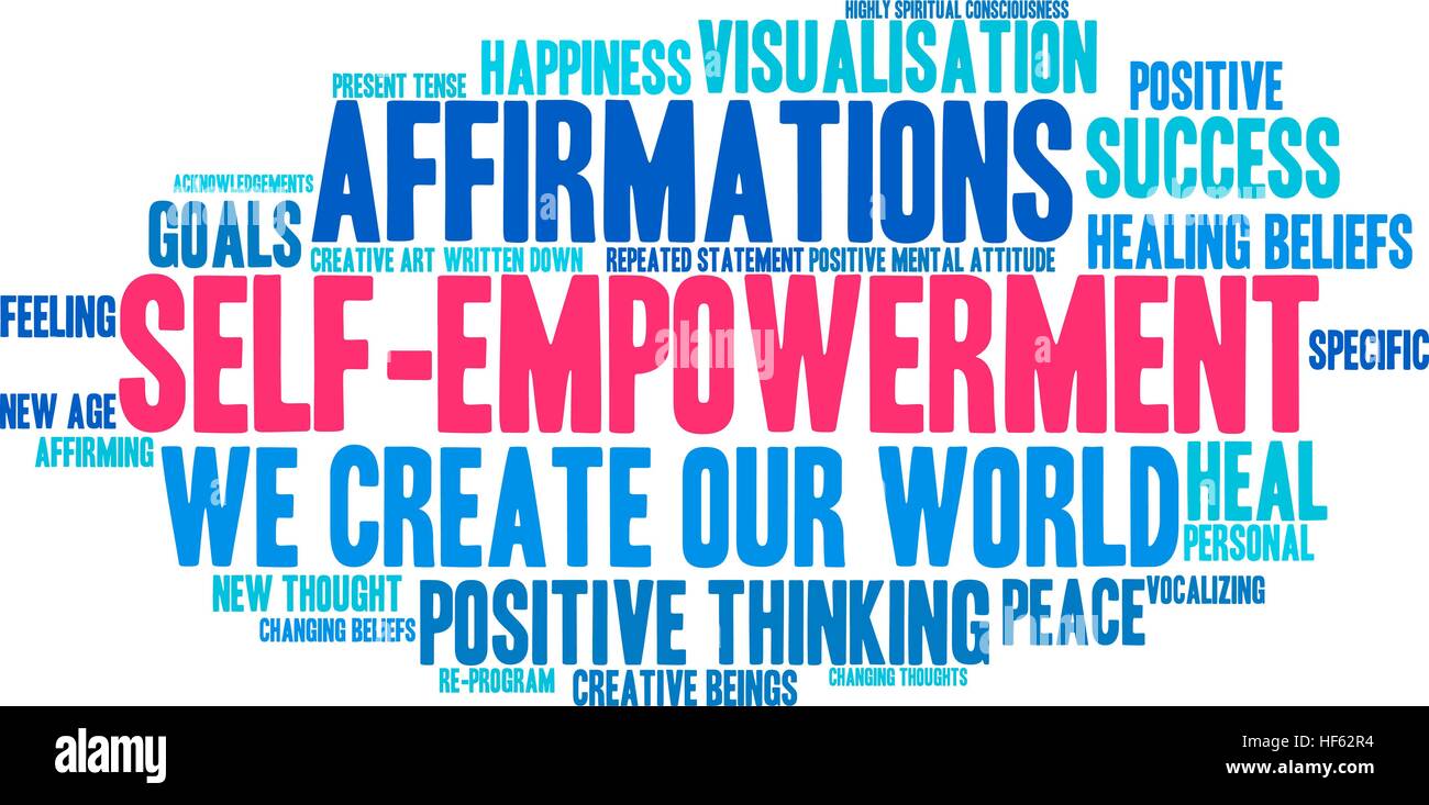 Self Empowerment word cloud on a white background Stock Vector Image ...