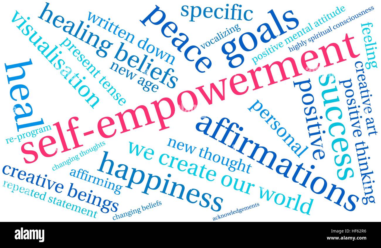Self Empowerment word cloud on a white background Stock Vector Image ...