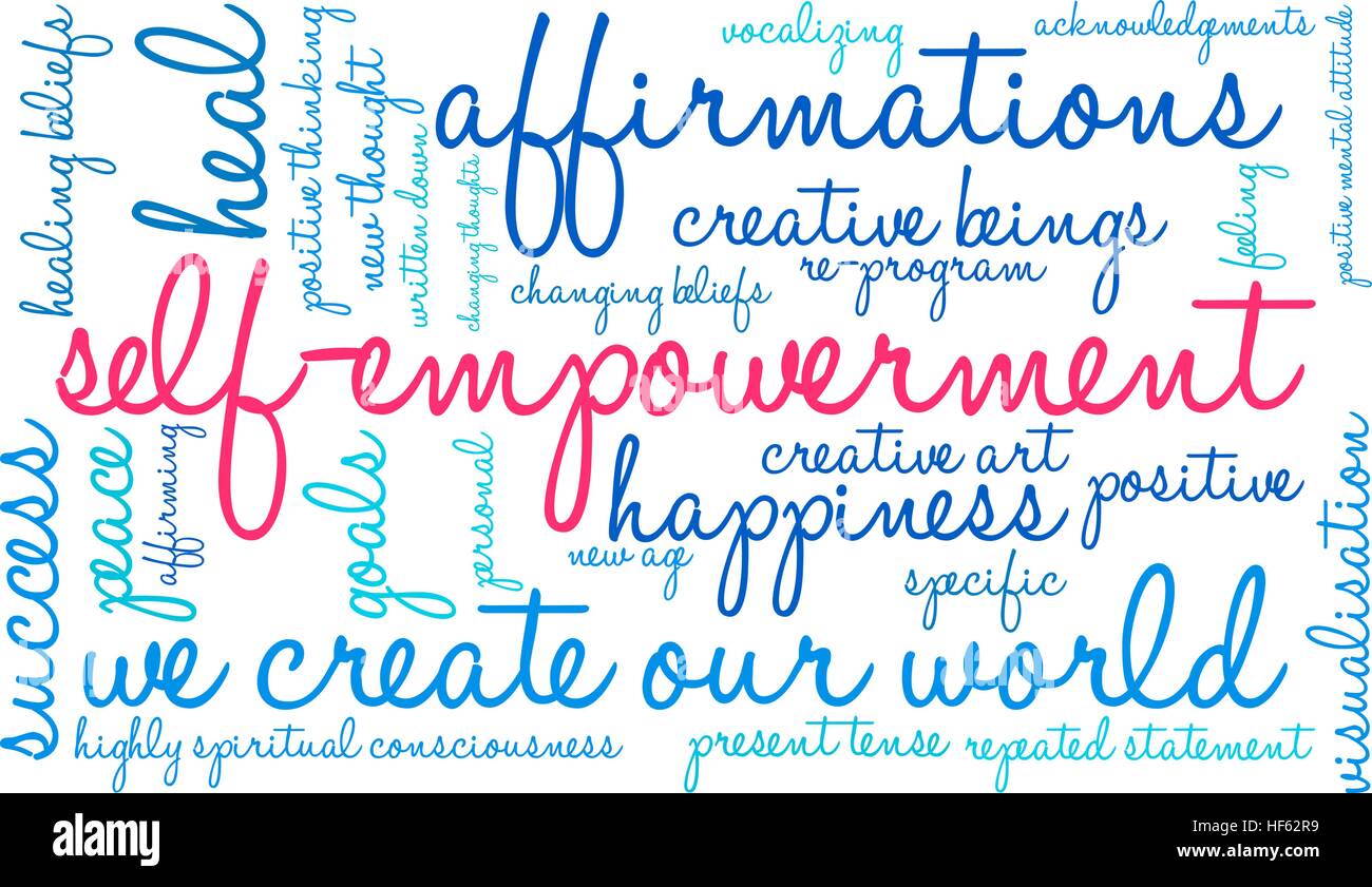 Self Empowerment word cloud on a white background Stock Vector Image ...