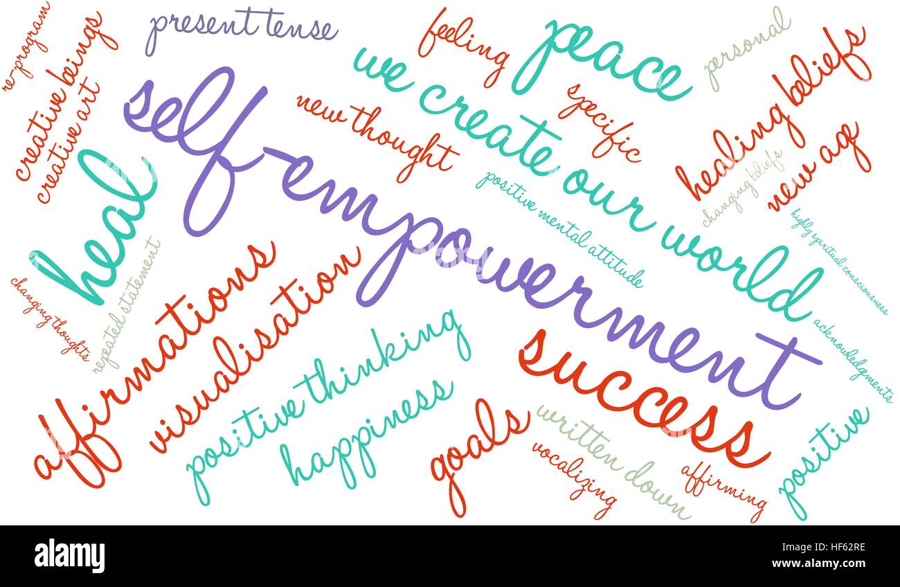 Self Empowerment word cloud on a white background Stock Vector Image ...
