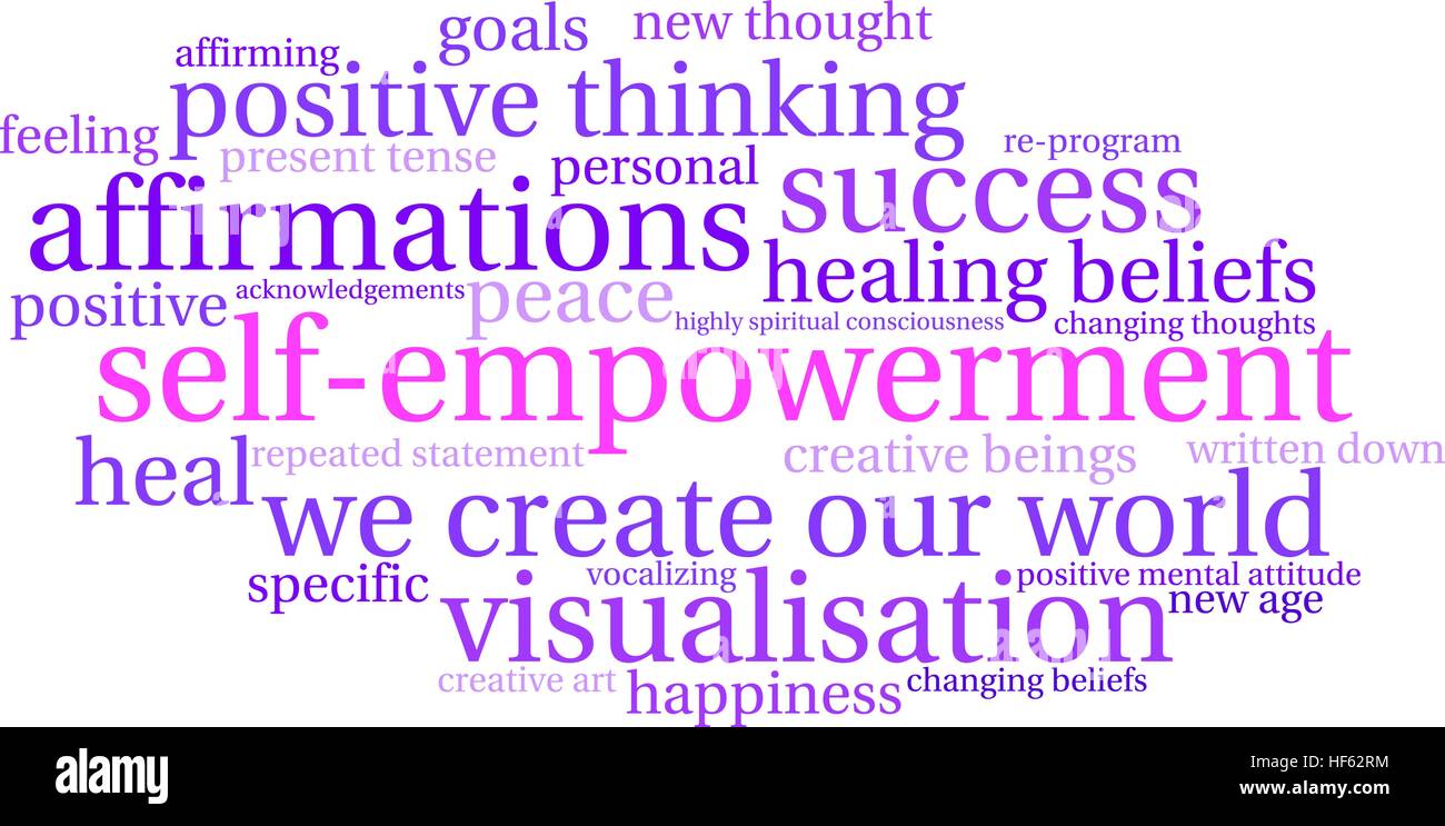 Self Empowerment word cloud on a white background Stock Vector Image ...