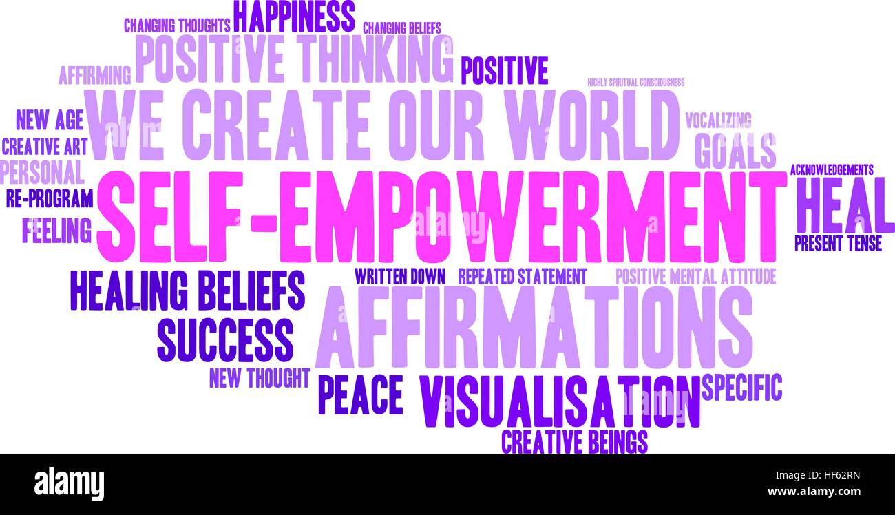 Self Empowerment word cloud on a white background Stock Vector Image ...