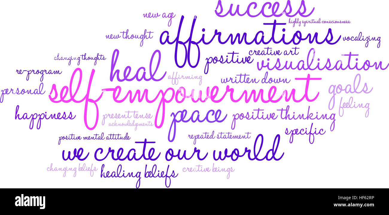 Self Empowerment word cloud on a white background Stock Vector Image ...