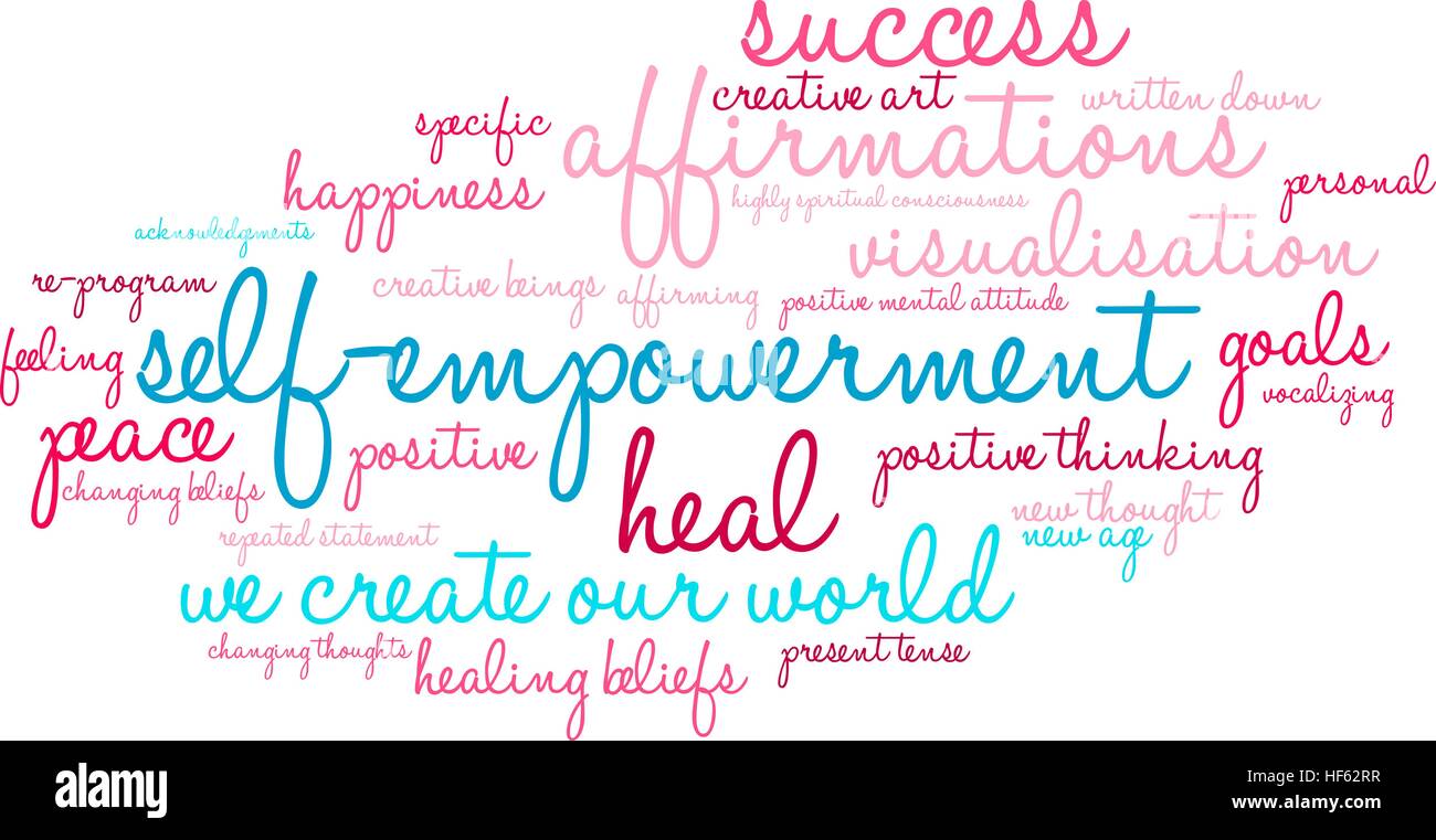 Self Empowerment word cloud on a white background Stock Vector Image ...