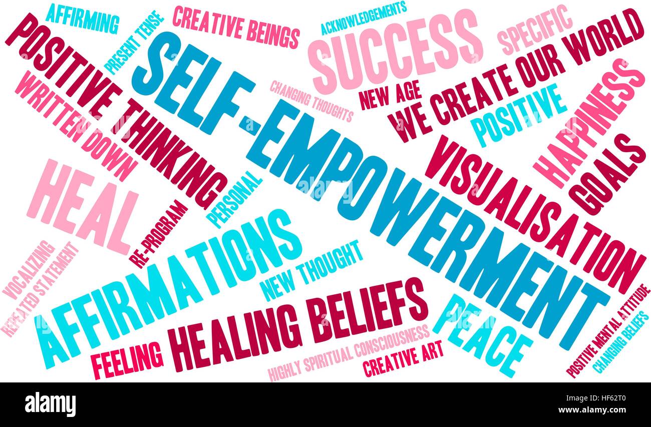 Self Empowerment word cloud on a white background Stock Vector Image ...