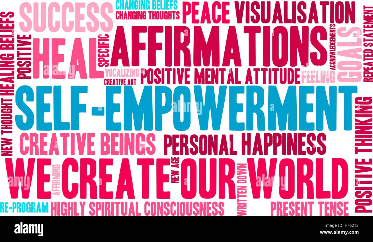Self Empowerment word cloud on a white background Stock Vector Image ...
