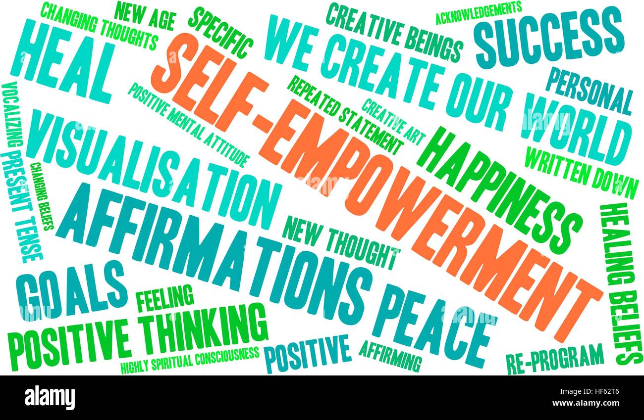 Self Empowerment word cloud on a white background Stock Vector Image ...