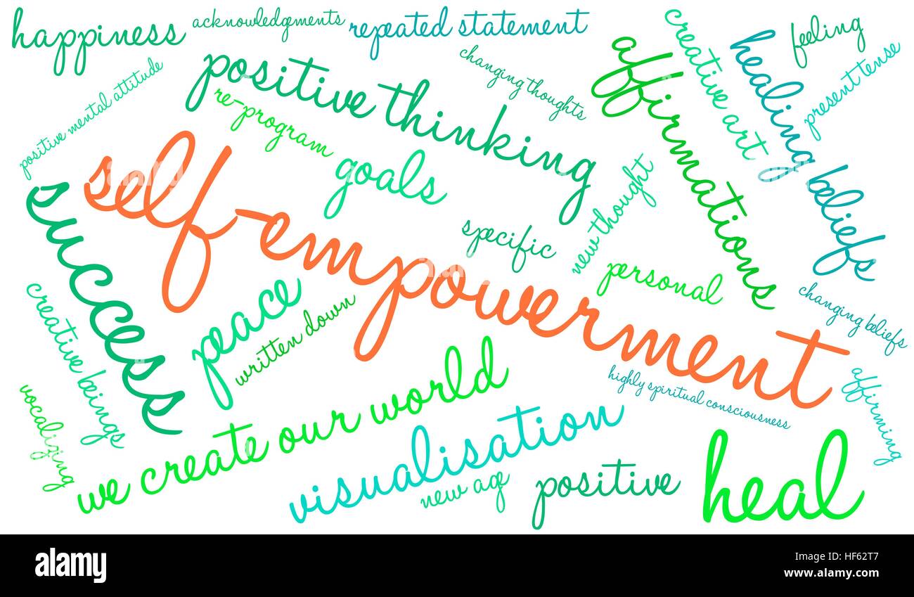 Self Empowerment word cloud on a white background Stock Vector Image ...