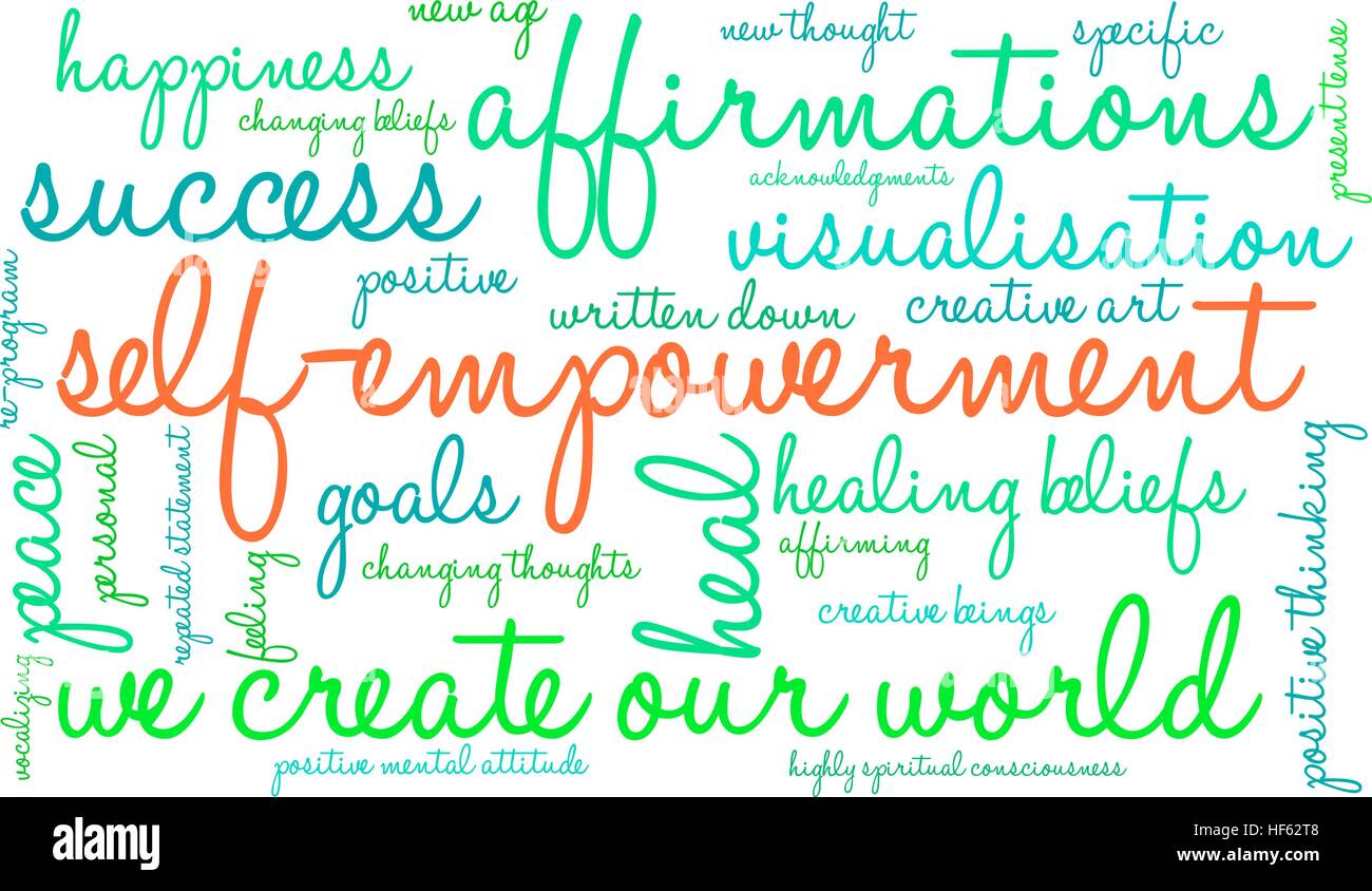 Self Empowerment word cloud on a white background Stock Vector Image ...