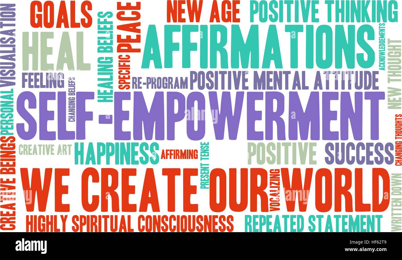 Self Empowerment word cloud on a white background Stock Vector Image ...